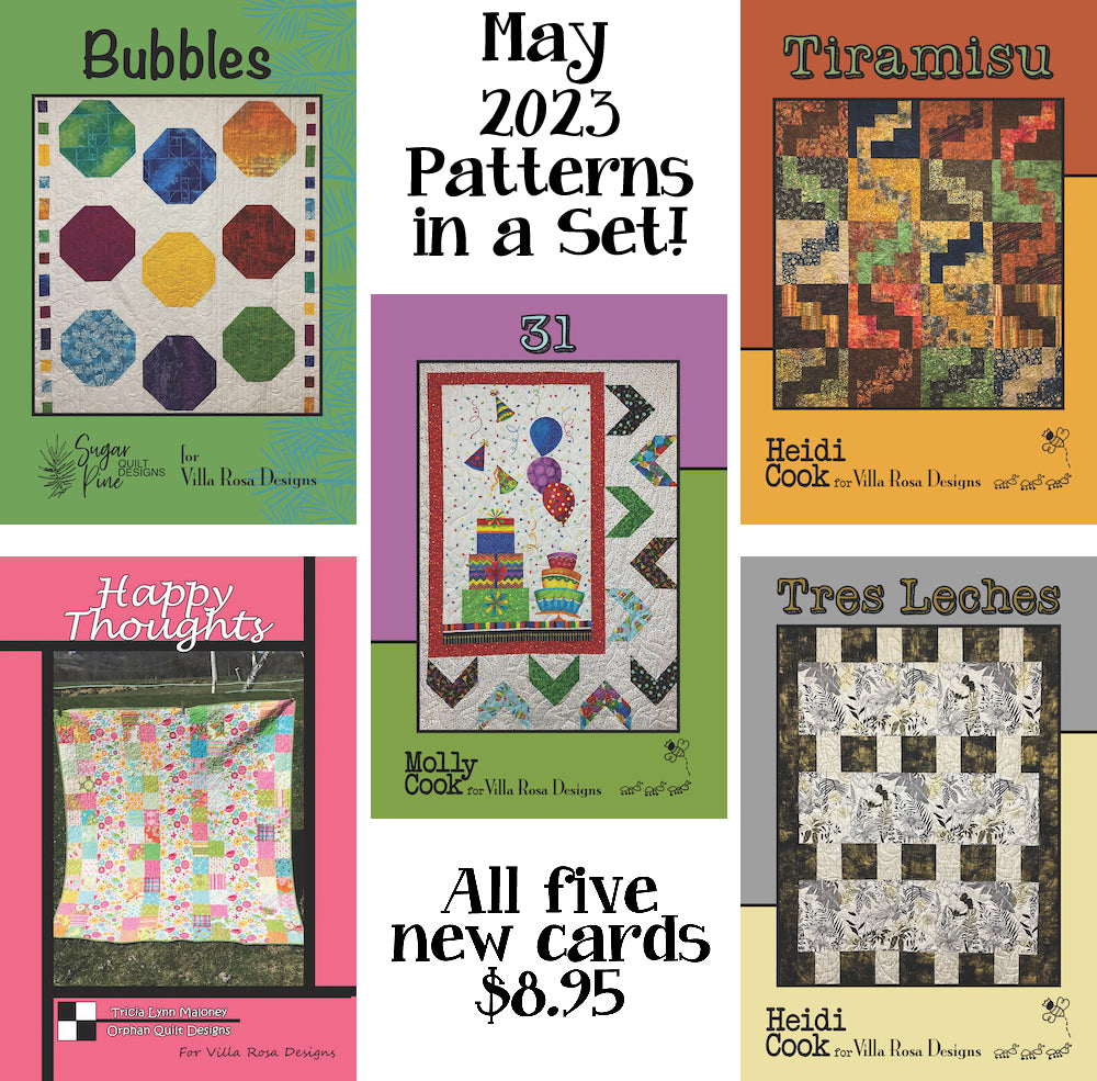 May 2023 SET of 5 CARDS – Villa Rosa Designs