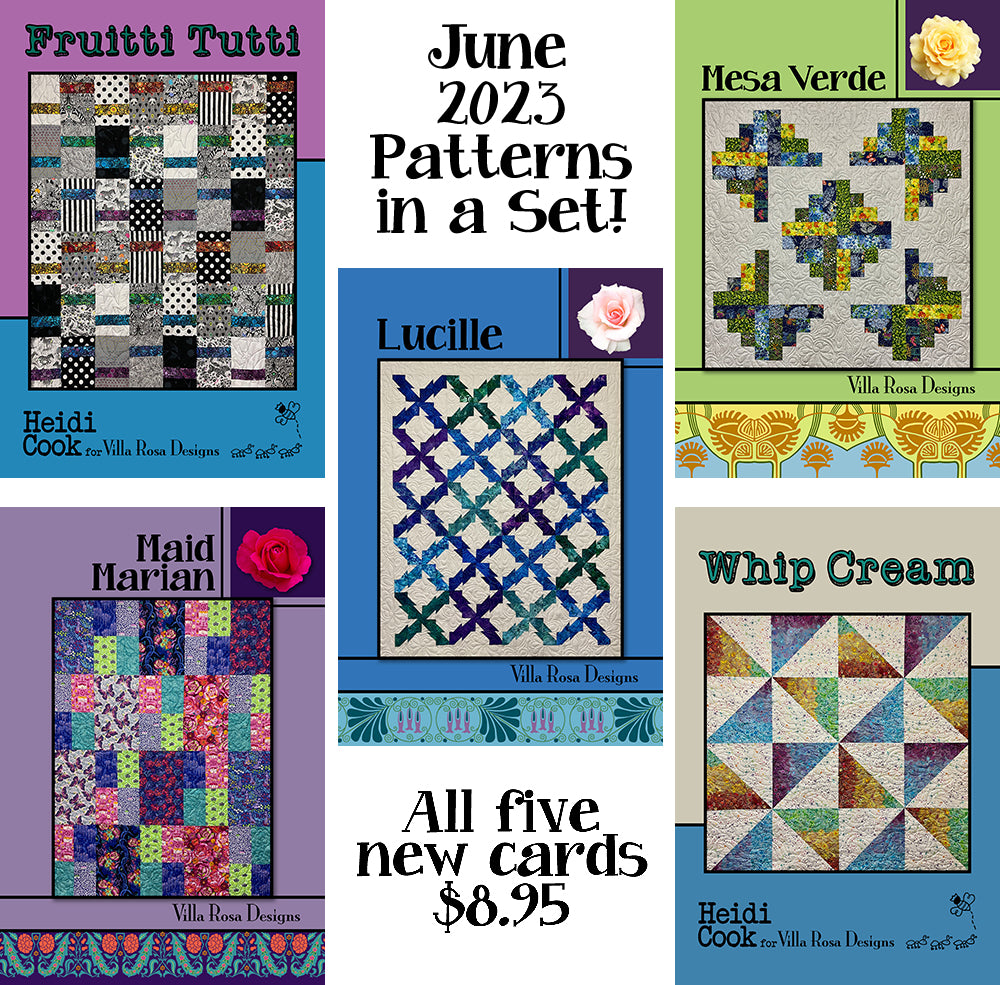 Jun 2023 SET of 5 CARDS – Villa Rosa Designs