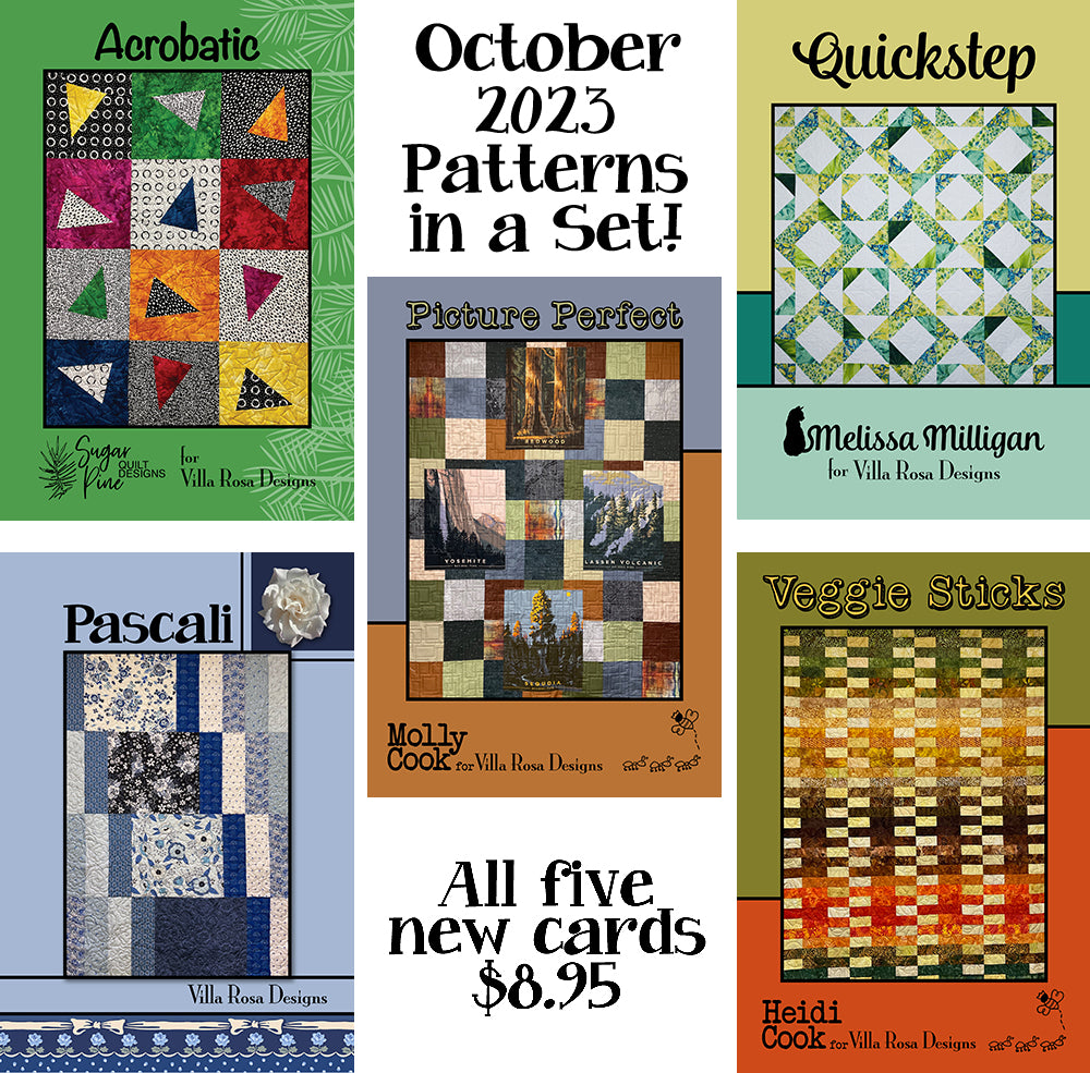 Oct 2023 SET of 5 CARDS – Villa Rosa Designs