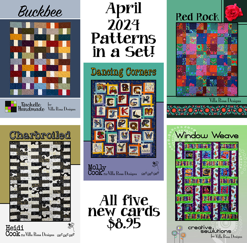 Apr 2024 SET of 5 CARDS – Villa Rosa Designs