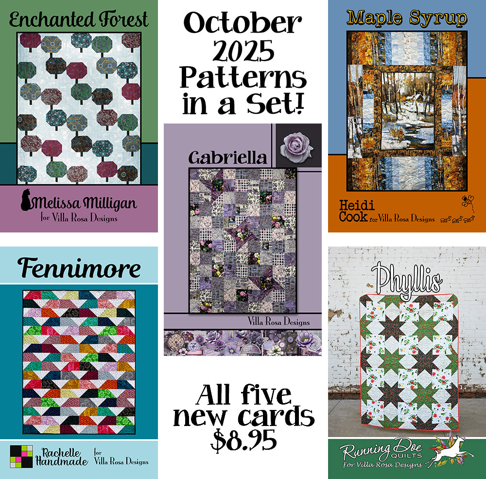 Oct 2025 SET of 5 CARDS – Villa Rosa Designs