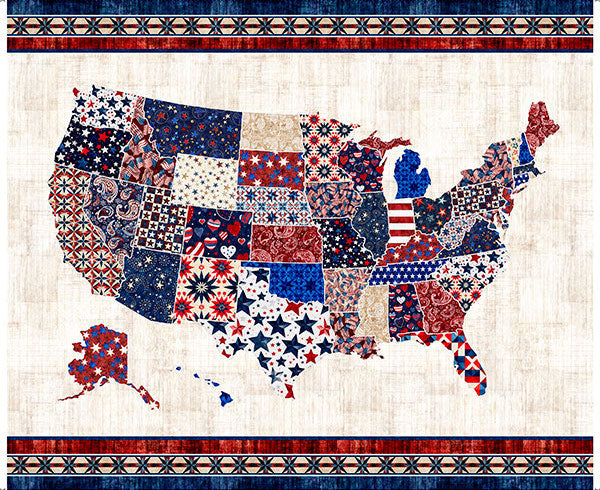 AMERICAN TAPESTRY US Map Tapestry Panel multi 36"x43" – Villa Rosa Designs