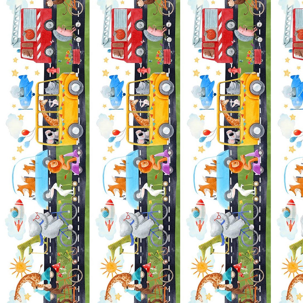 ON THE GO Border multi - one yards – Villa Rosa Designs