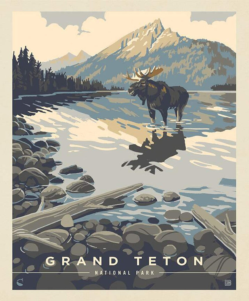 NATIONAL PARKS Grand Teton Panel 36"x43" – Villa Rosa Designs