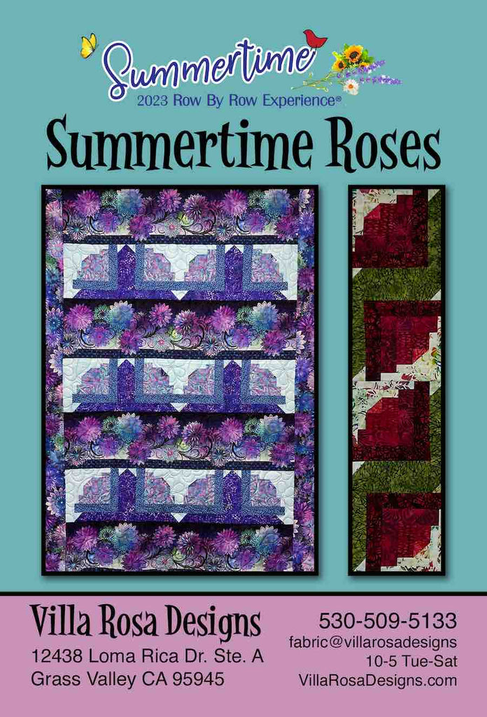 DIGITAL - ROW BY ROW SUMMERTIME ROSES – Villa Rosa Designs