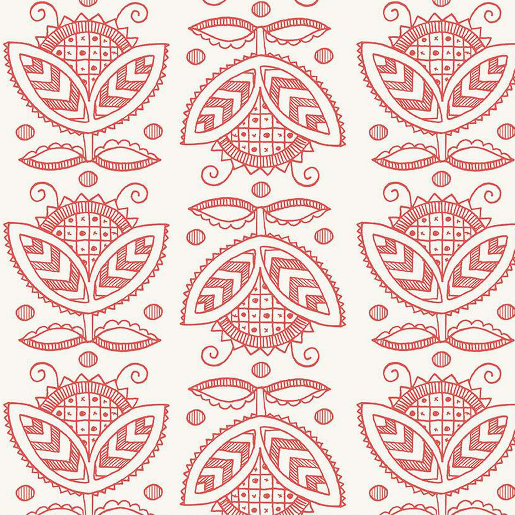 ALL MY HEART Valentine Thistles white/red - 9" remnant – Villa Rosa Designs