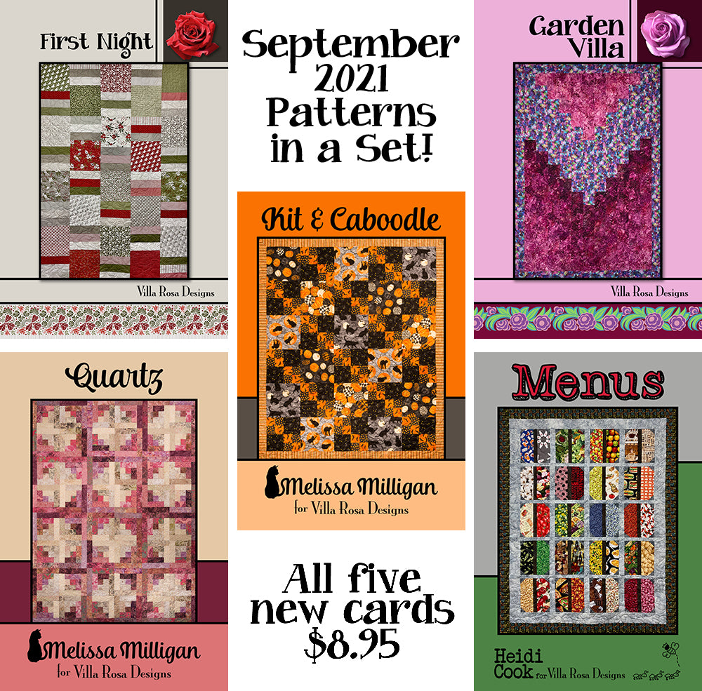 Sep 2021 SET of 5 CARDS – Villa Rosa Designs