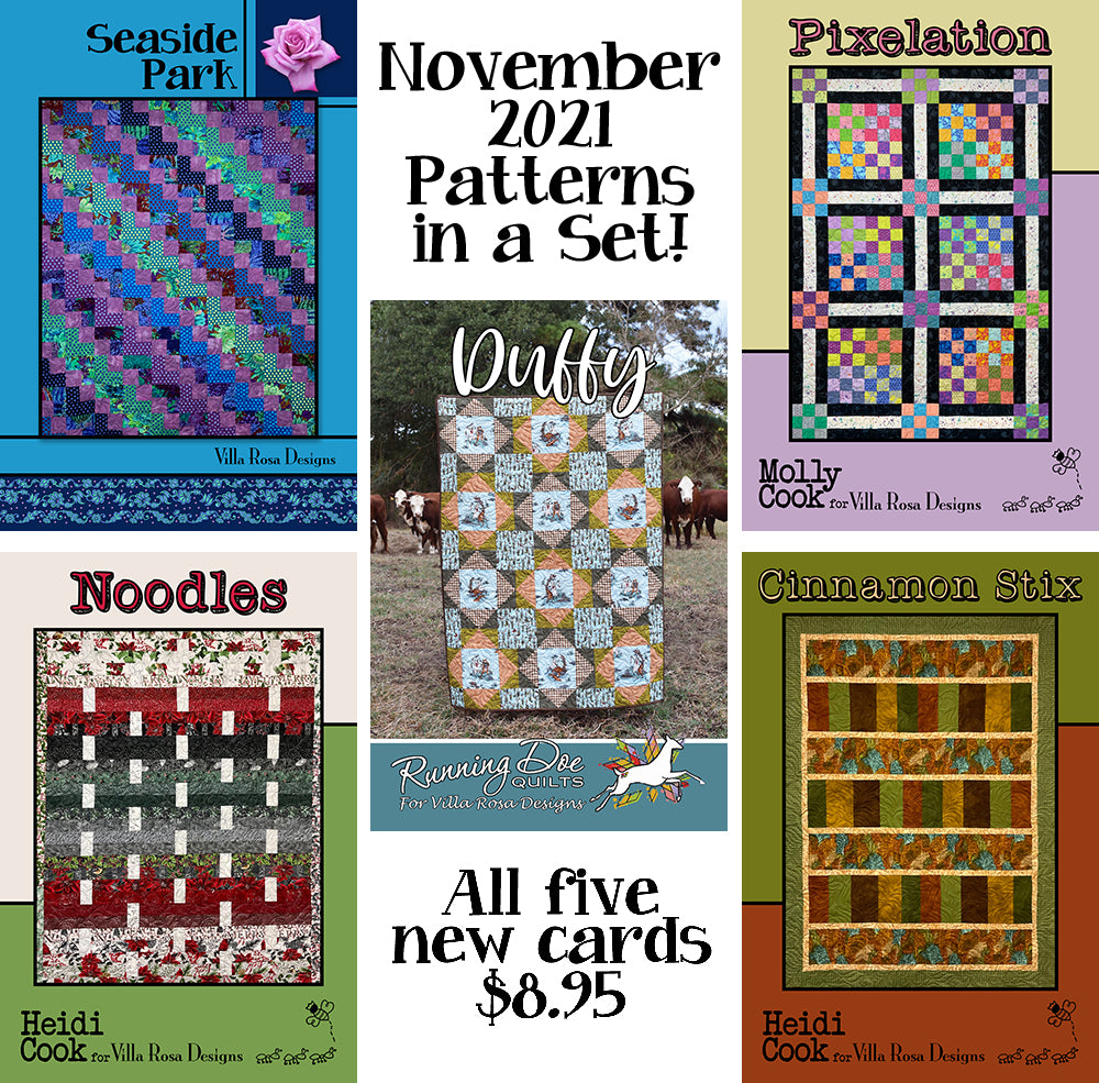 Nov 2021 SET of 5 CARDS – Villa Rosa Designs