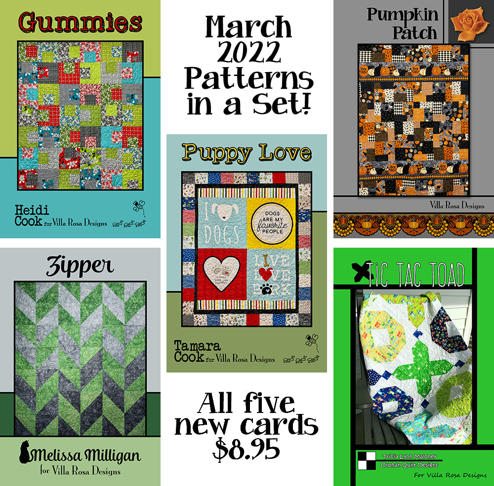 Mar 2022 SET of 5 CARDS – Villa Rosa Designs