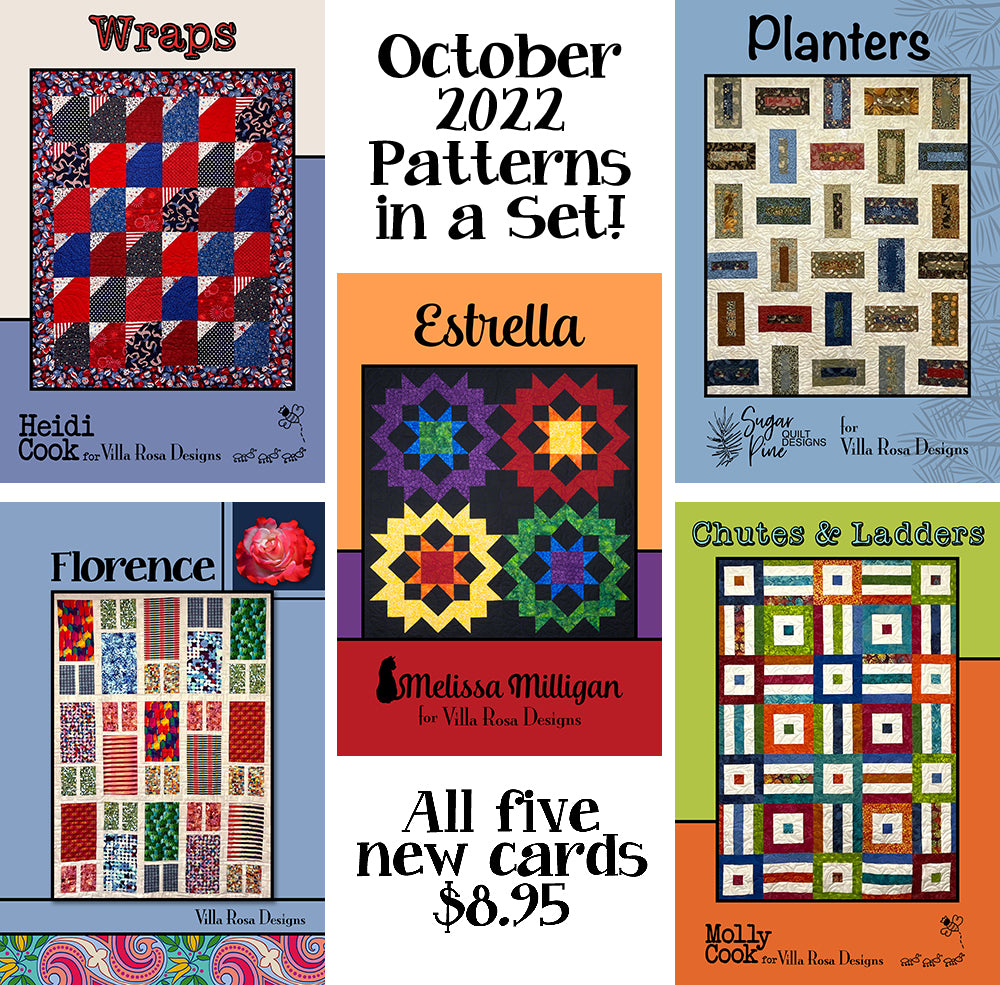 Oct 2022 SET of 5 CARDS – Villa Rosa Designs