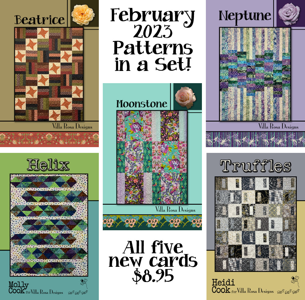 Feb 2023 SET of 5 CARDS – Villa Rosa Designs