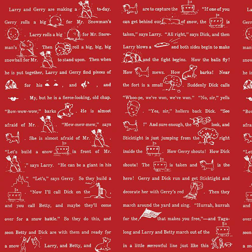 WHITE AS SNOW Snow Story red - 9" remnant – Villa Rosa Designs