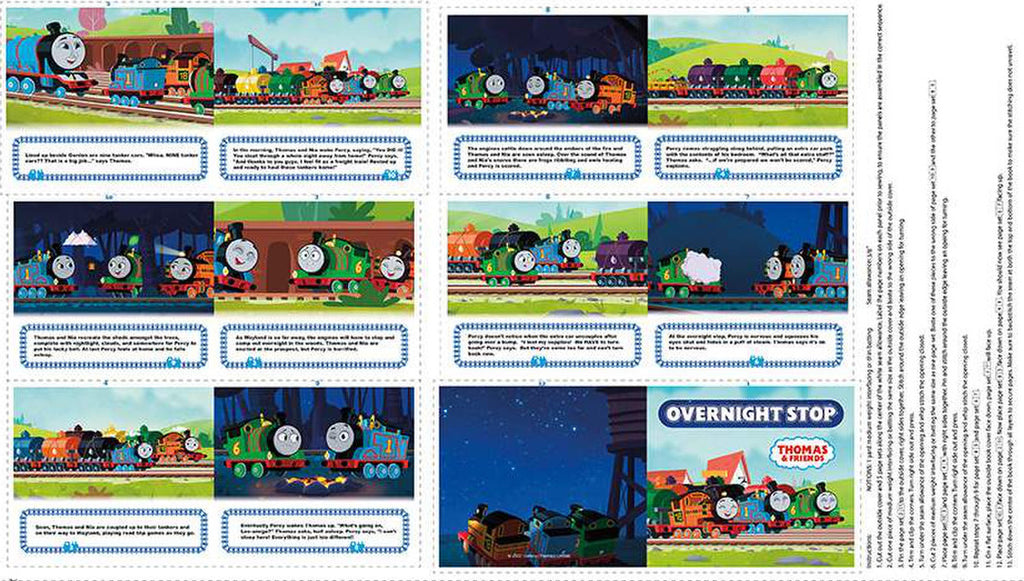 FULL STEAM AHEAD Overnight Stop Soft Book Panel 24"x43" – Villa Rosa ...